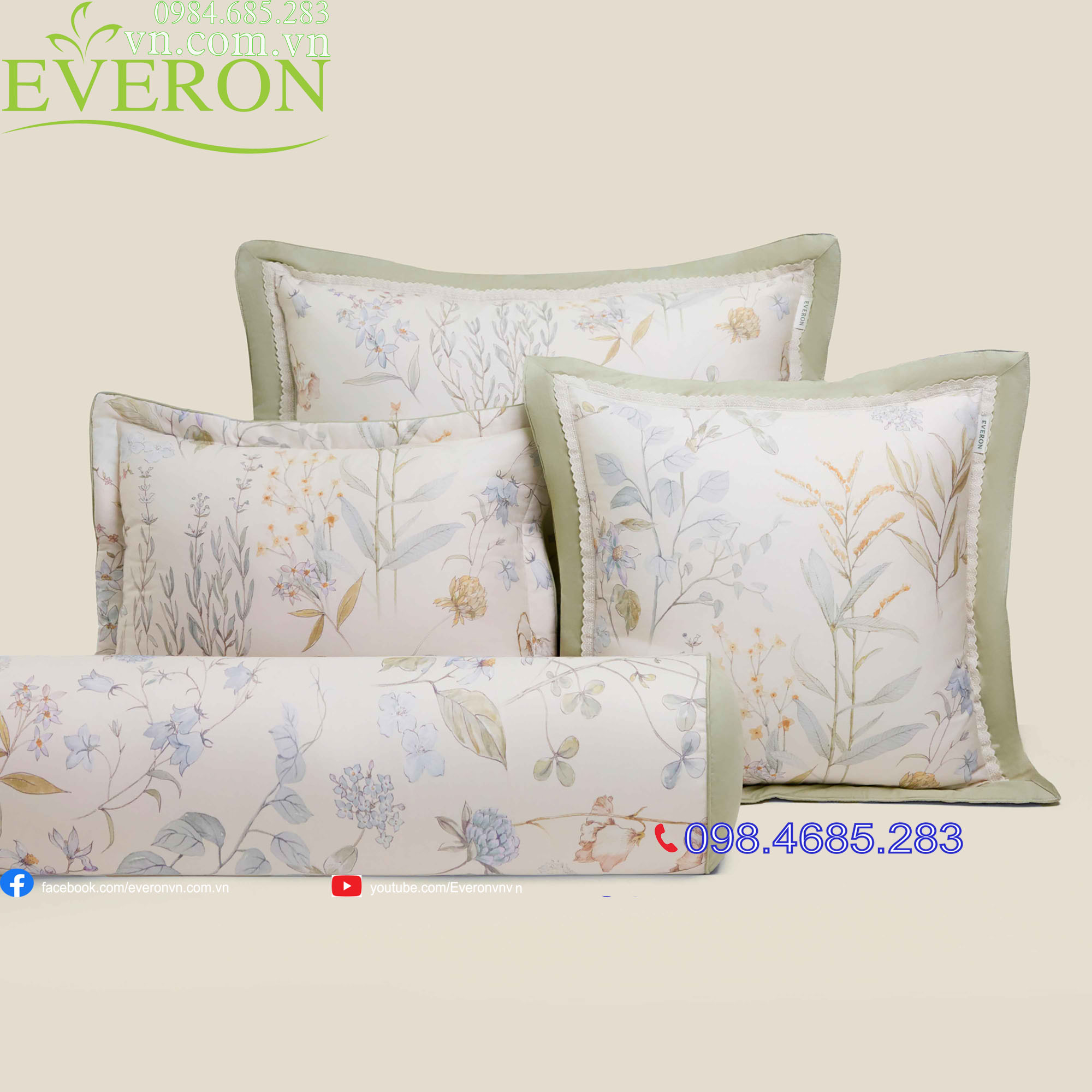 Vỏ Gối Everon EPC 26014 - Cotton Sách Hoa | Everon 2026